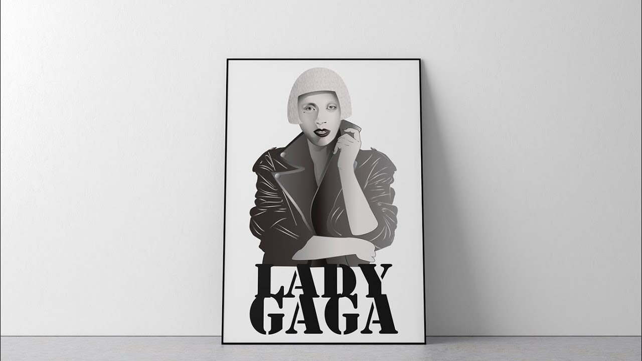 LADY GAGA | Vector Drawing -  timelapse