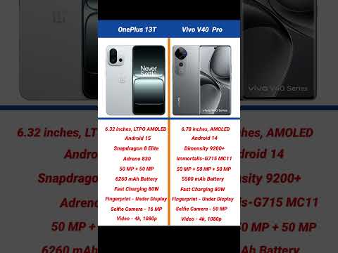 OnePlus 13T vs Vivo V40 Pro Comparison #shorts #short #oneplus13t #vivov40pro