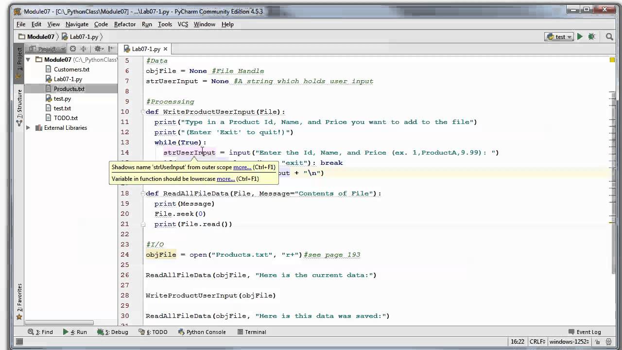 Python Module 07 06 Lab07 2 Starter