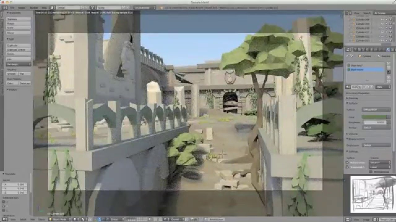 Lowpoly Temple || Blender Timelapse