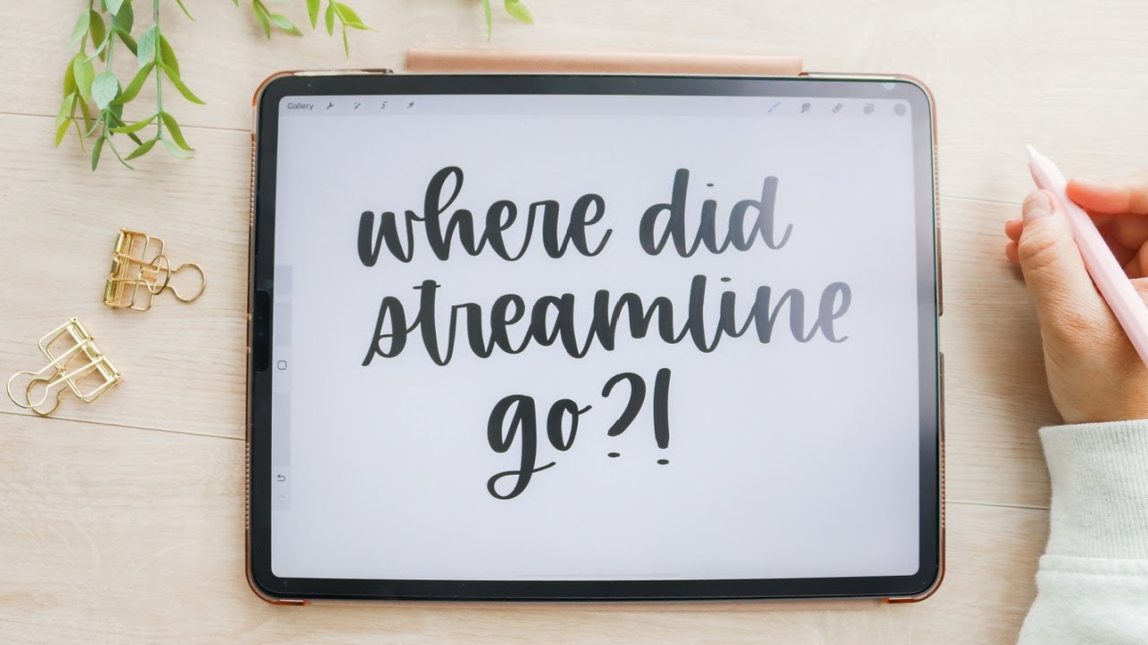How to get perfectly smooth lines in procreate (updated!) | iPad Lettering tutorial