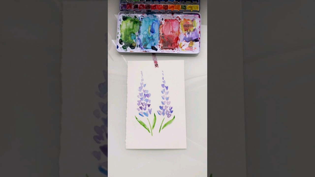 Bluebonnet season 💙 #watercolorpainting #watercolor #arttutorial #watercolorflorals