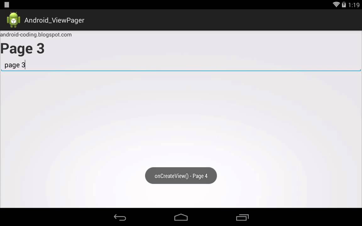Android ViewPager example