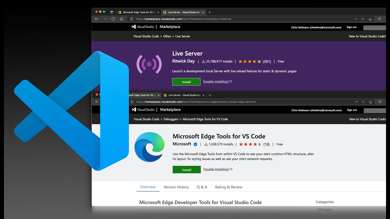Using Live Server and Edge DevTools in VS Code