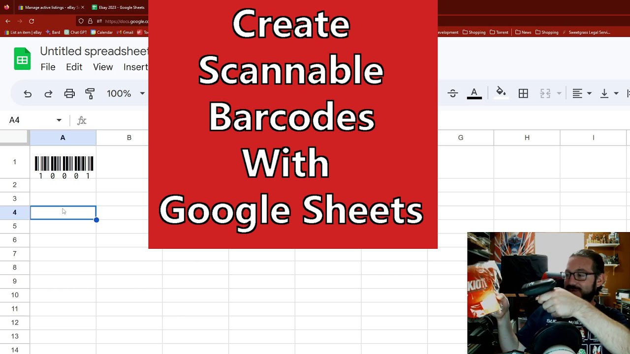 Easy Barcode Creation for eBay with Google Sheets: Make Your Inventory Scannable