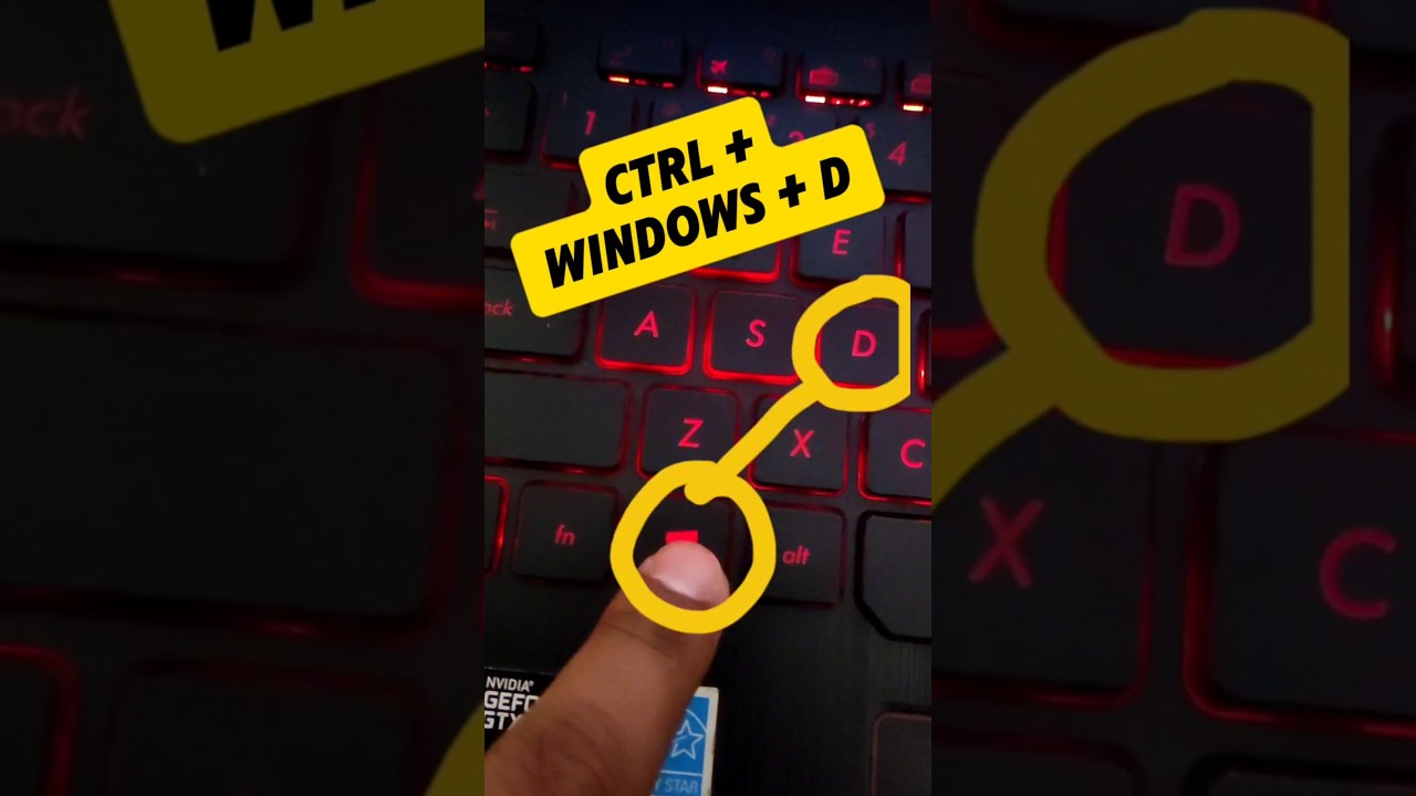 Must-Try Windows 10 Trick! 🤯 | Ctrl + Windows + D #shorts #windows10