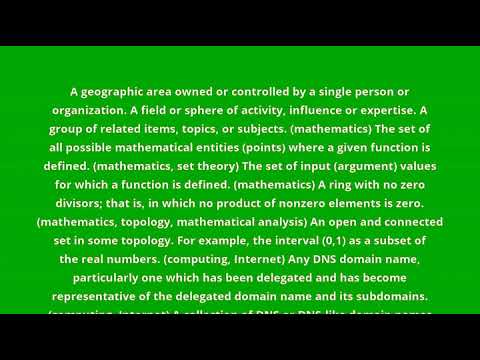 what is the meaning of domain