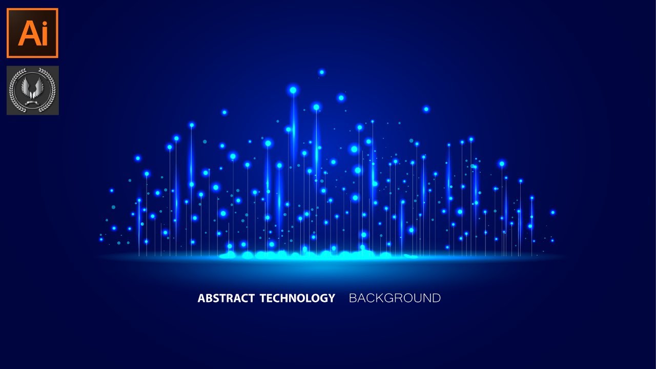 Abstract technology background design in illustrator