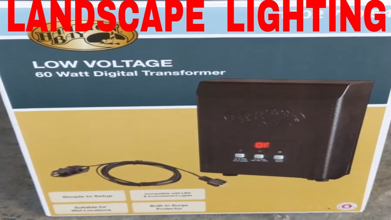 HAMPTON BAY LOW VOLTAGE DIGITAL TRANSFORMER UNBOXING,  AND INSTALL (Not including lights and wires)