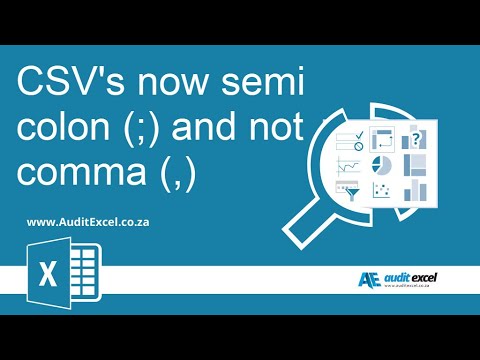 Excel CSV semi colon instead of comma- how to handle it
