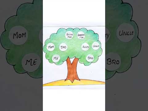 Family tree | How to make family tree easy step | Family tree project idea | Family tree for kids