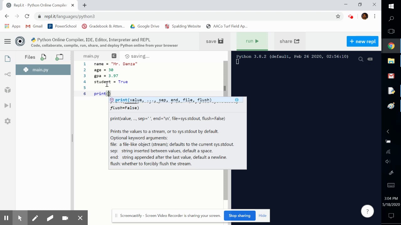 How To Print A Variable Value | Intro To Python