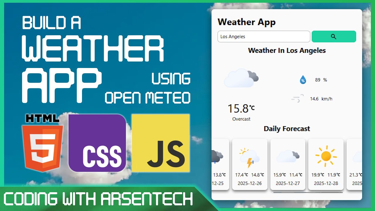 Build a Weather App using JavaScript & REST API!