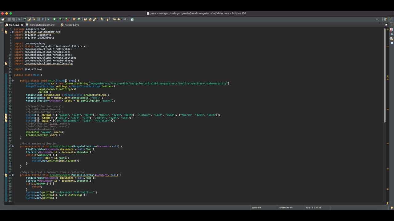 Java MongoDB Atlas Tutorial EE422C
