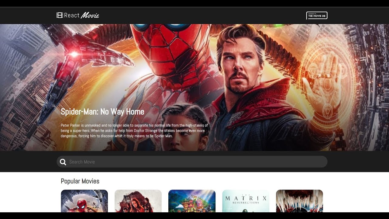 React based Movie Database Website