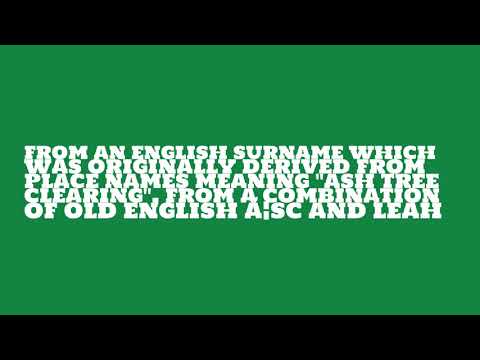 What is the origin of the name Ashley?