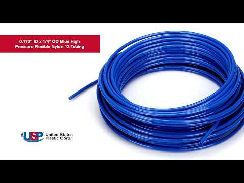 0.170" ID x 1/4" OD Blue High Pressure Flexible Nylon 12 Tubing | U.S ...