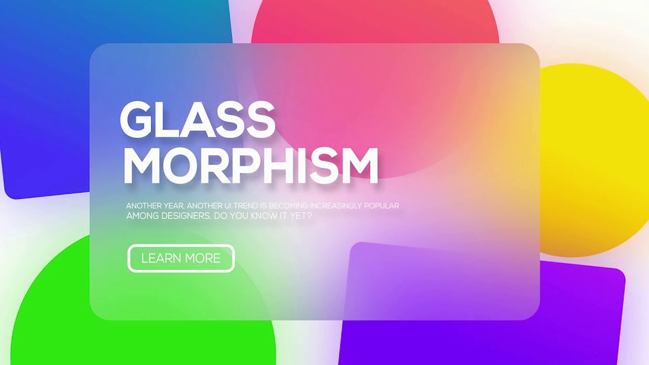 Glass Morphism - New UI Design Trend 2021 in ionic framework one line of CSS!