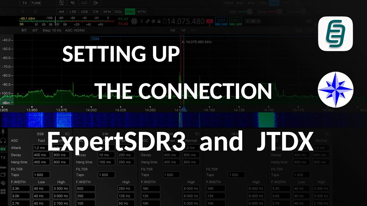 ExpertSDR3 + JTDX connection set-up