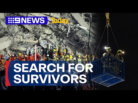 Search for survivors of deadly Myanmar earthquake becoming more desperate | 9 News Australia