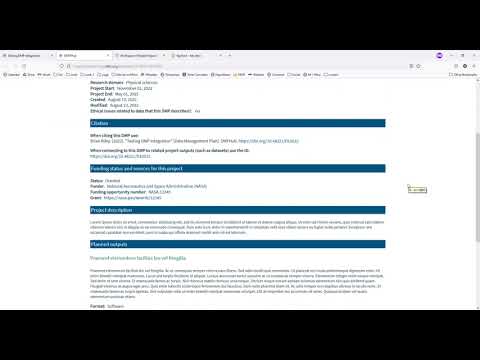 DMPTool - RSpace - Figshare Workflow