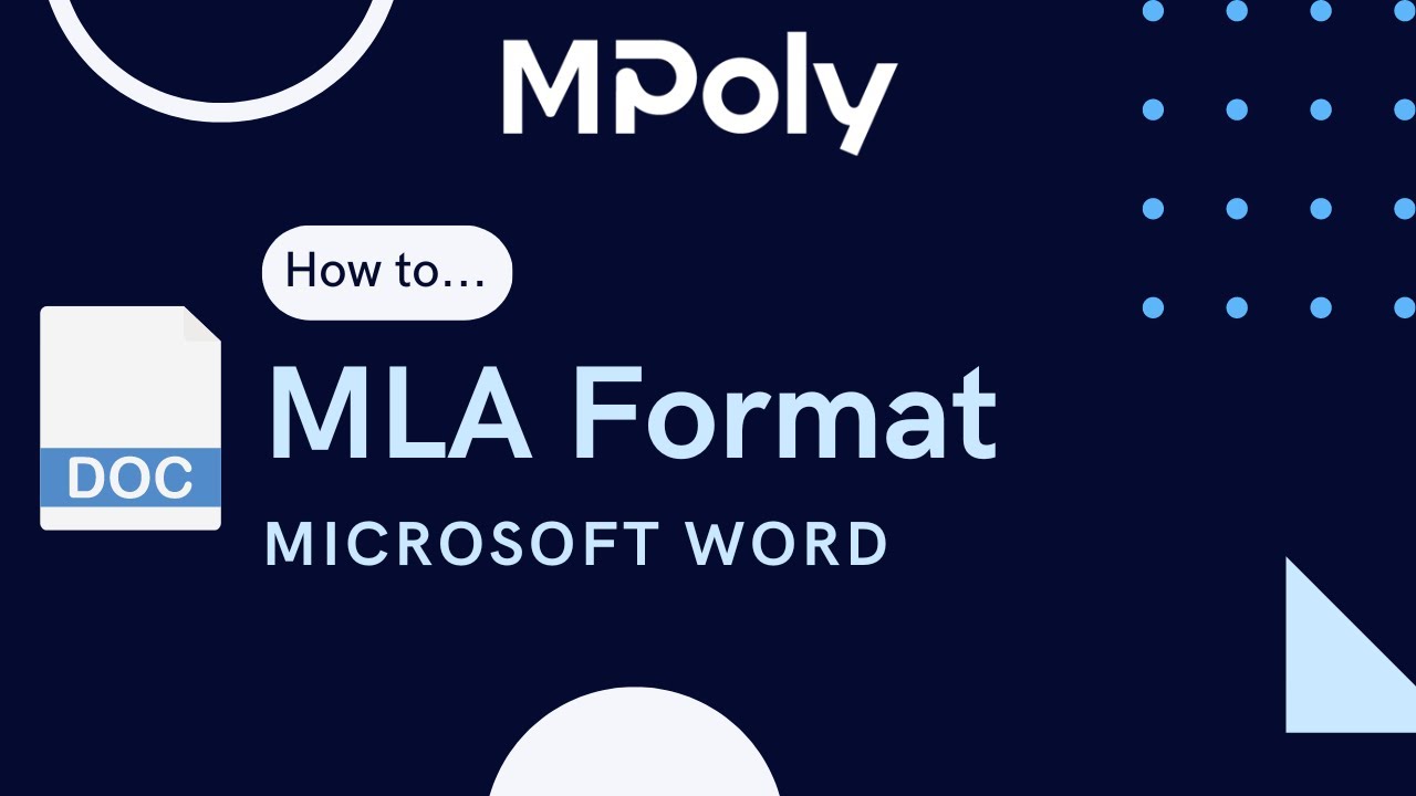 MLA Format on Microsoft Word