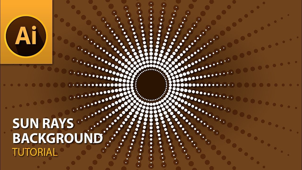 Sun Rays Background - Illustrator Tutorial