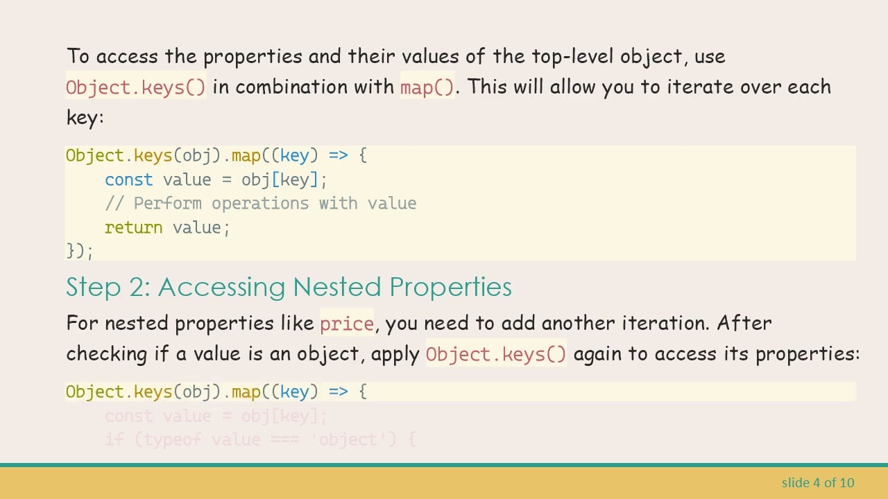 How to Effectively Iterate a Nested Object in React.js