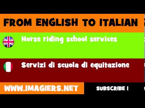 How to say Horse riding school services in Italian