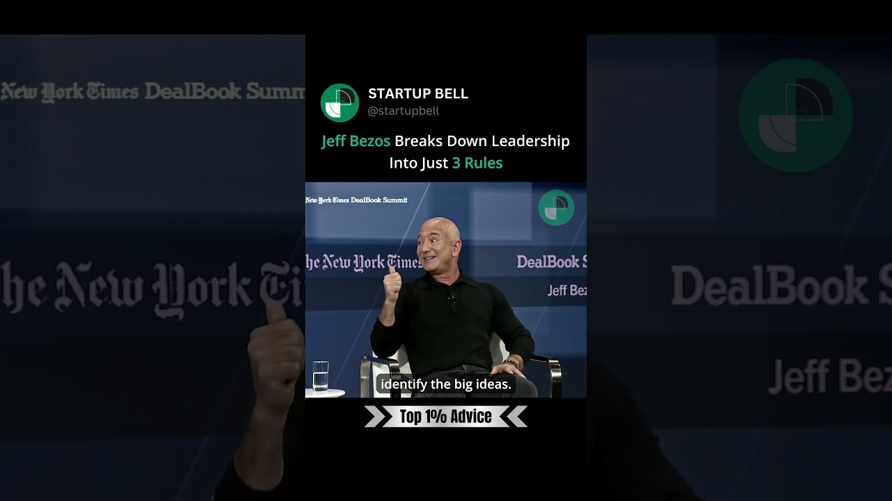 Leadership broken into 3 rules by Jeff Bezos