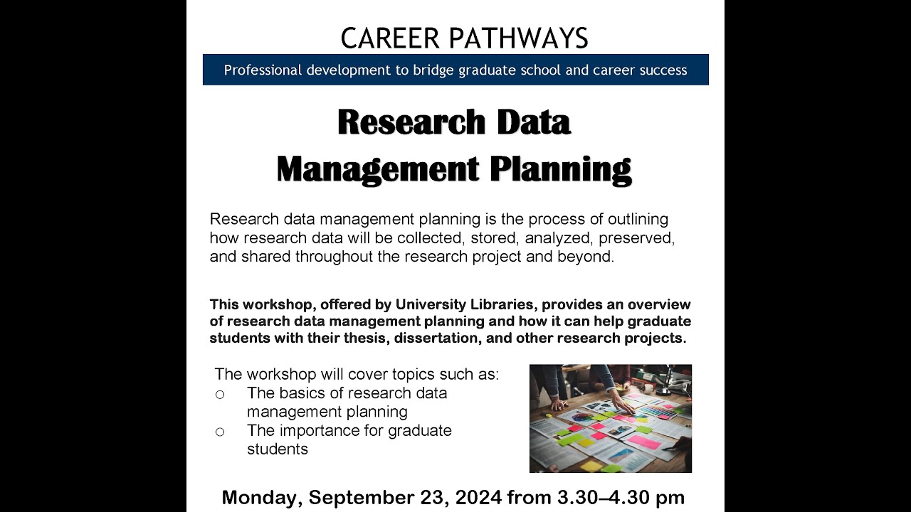 Research Data Management Planning (Sep 23, 2024)