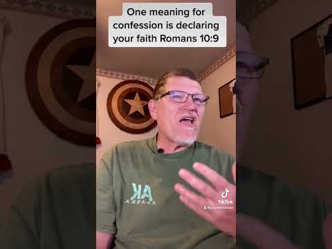 One meaning for confession is declaring your faith Romans 10:9 #devotional #bible