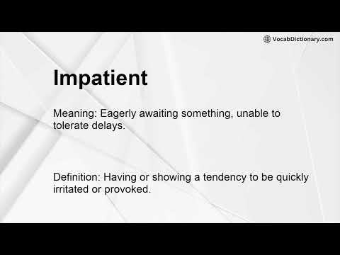 Impatient Meaning