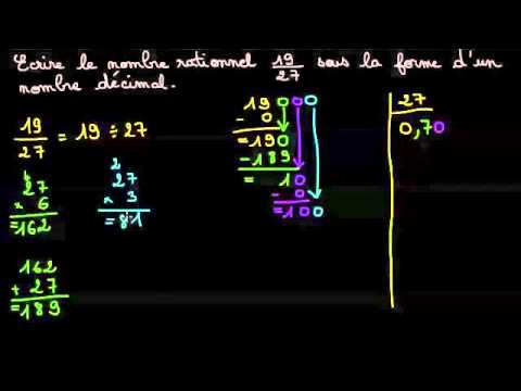 Écrire une fraction sous forme décimale quand le nombre de chiffres ...
