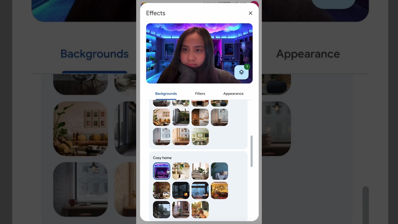 Customize your  Google Meet background to enhance focus and reduce distractions 💡 #Shorts