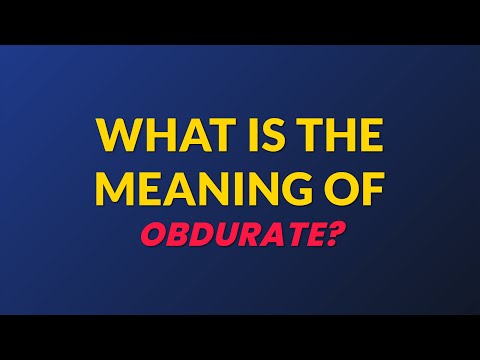 What is the meaning of Obdurate?