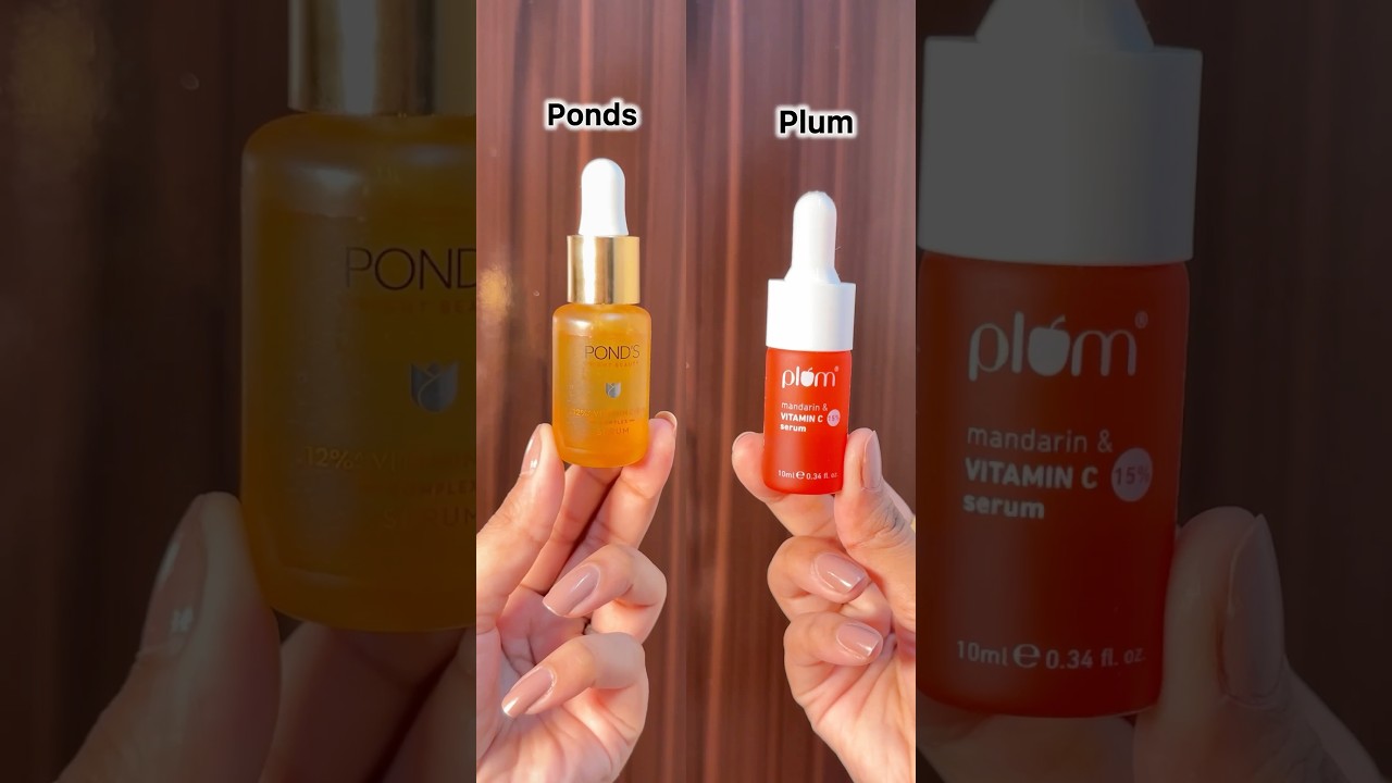 Ponds vs Plum Vitamin C serum✨🎀 -#ytshortsindia #ashortaday #shortsindia #shortsvideo #skincare