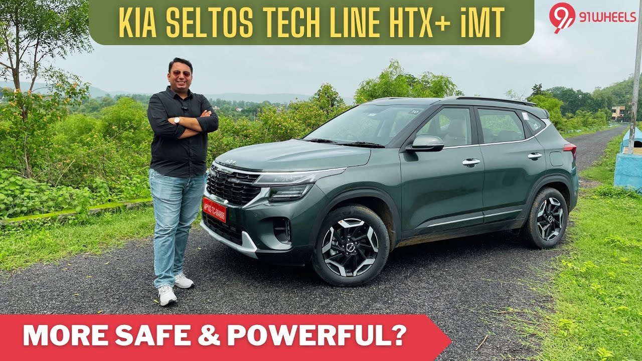 New KIA Seltos Tech Line HTX+ iMT facelift test drive review | 1.5-lt ...