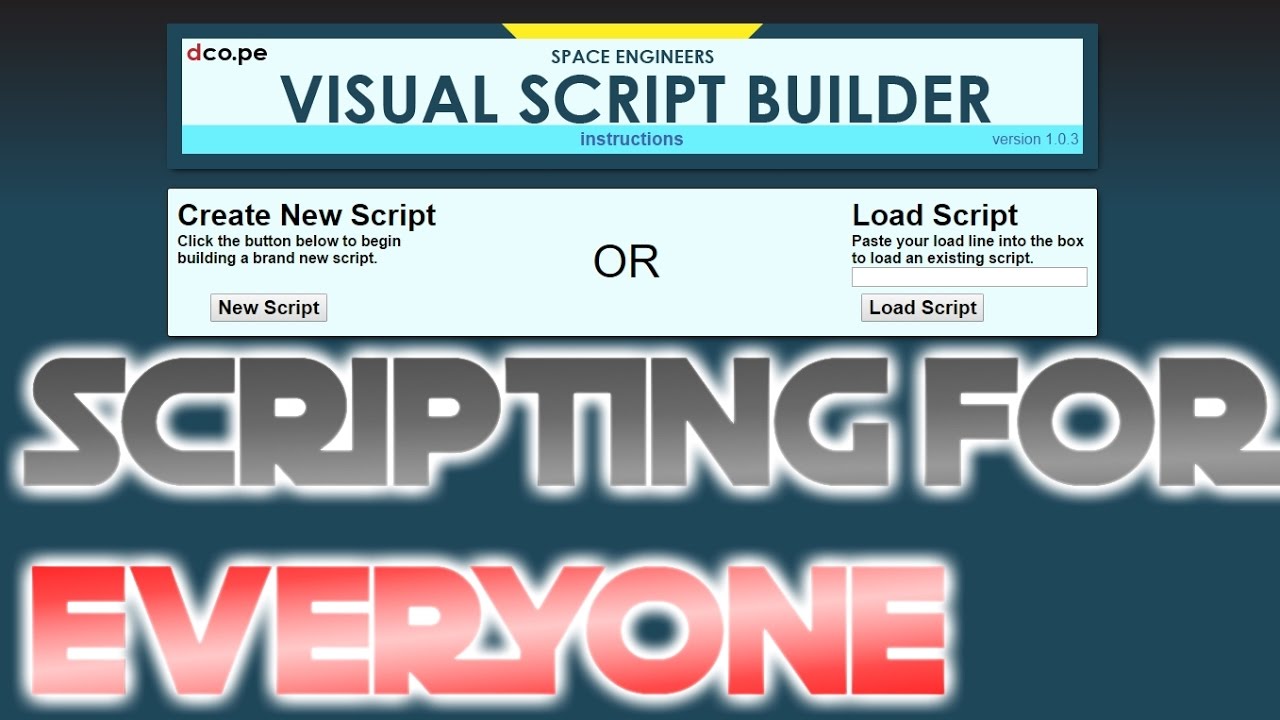 Easy Scripting is HERE! Visual Scripting Builder