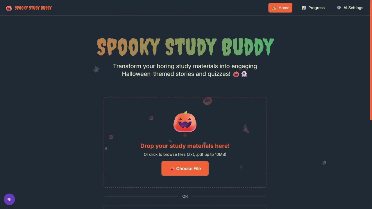 🎃 Spooky Study Buddy - Turn Boring Notes into Halloween Stories! | Kiroween 2025 Hackathon
