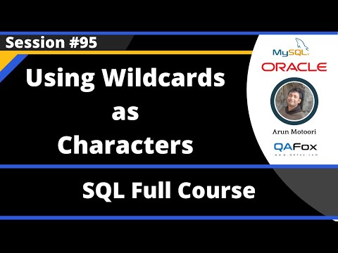 SQL - Part 95 - Using wild cards as normal characters