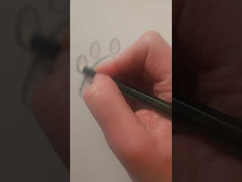 How to draw a paw print! 🐾 🐾 #pawprints, #viral, #shorts, #likeandsubscribe