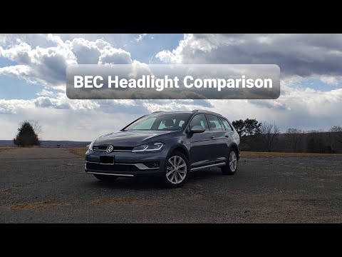 MK7.5 BEC (BMP Tuning) Headlights vs. Stock Halogen Lights (VW Golf Alltrack)