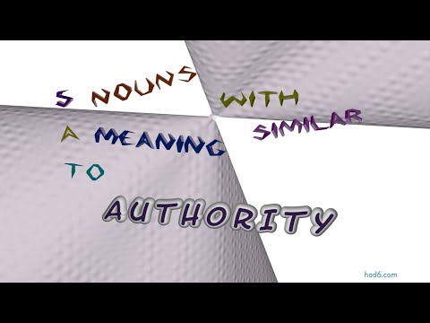 authority - 6 nouns having the meaning of authority (sentence examples)