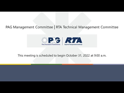 PAG Management Committee | RTA Technical Management Committee Oct 31, 2022