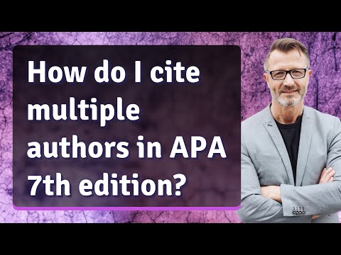 How do I cite multiple authors in APA 7th edition?