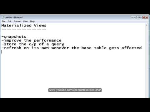 PL/SQL: Materialized Views Part-1