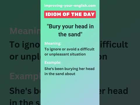 Bury your head in the sand - Idiom of the Day