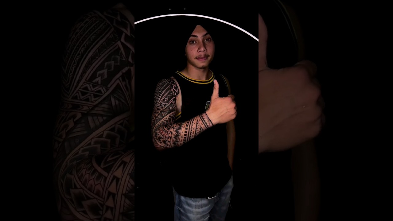 Full sleeve Polynesian #tattoo #polynesiantattoo #pattern #fullsleevesdesign #music #newmusic