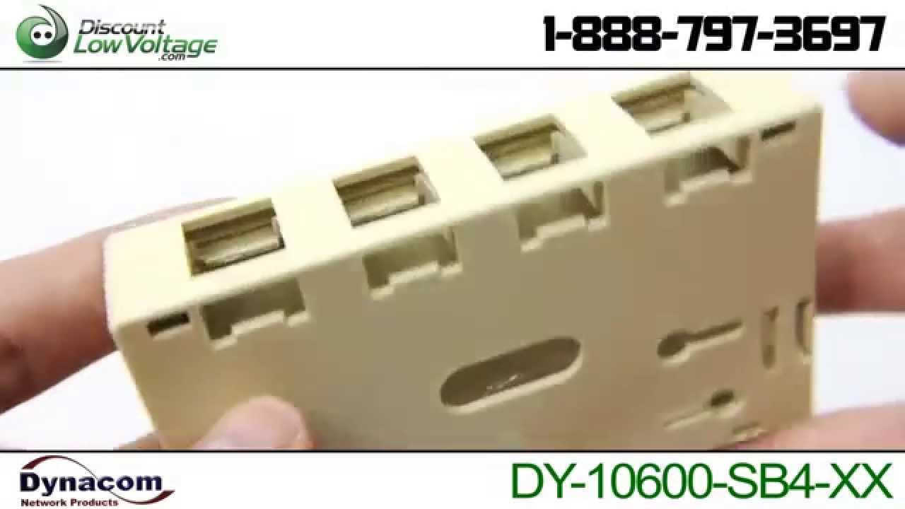 Dynacom 4 Port Keystone Surface Box